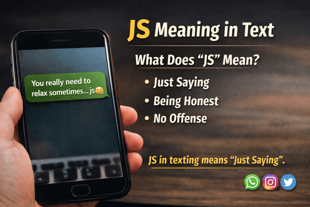 JS Meaning in Text – What “JS” Really Means in Chat & Texting